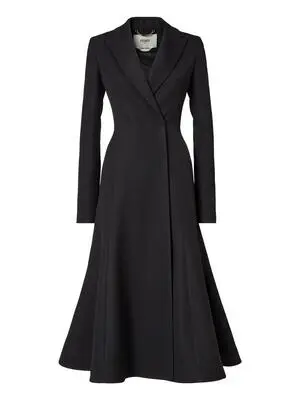 Fendi Grain De Poudre Midi Coat - Black