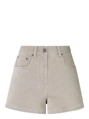 Fendi Flared Denim Shorts - Grey