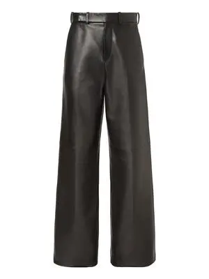 FENDI High-Waisted Nappa Leather Trousers