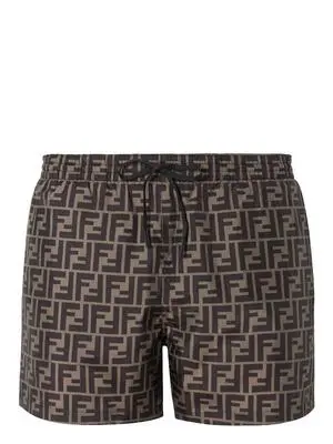Fendi Swim Shorts - Brown