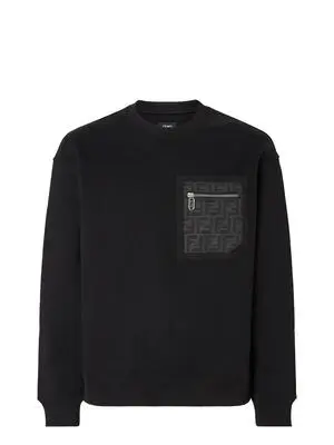 FENDI Long-Sleeved Crew-Neck Sweatshirt