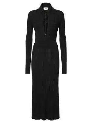 Fendi Fitted Midi Dress - Black
