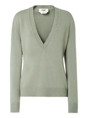 Fendi Oversized Cashmere Pullover - Green