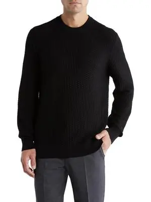 BOSS Imberto Textured Sweater - Black