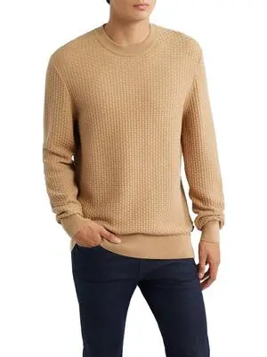 BOSS Imberto Textured Sweater - Medium Beige