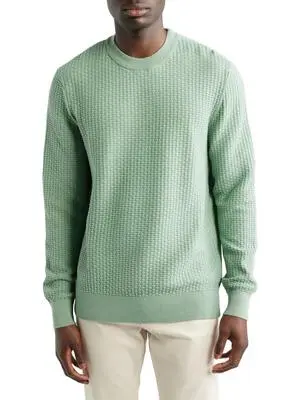 BOSS Imberto Textured Sweater - Open Green