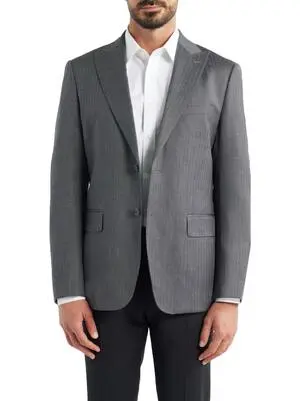 DANIEL HECHTER Modern Fit Wool Blend Herringbone Sport Coat - Grey
