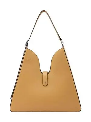 BEHNO Melina Nappa Leather Shoulder Bag - Bisque