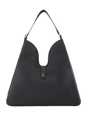 BEHNO Melina Nappa Leather Shoulder Bag - Black