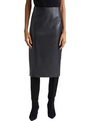 VERONICA BEARD Holmes Faux Leather Pencil Skirt