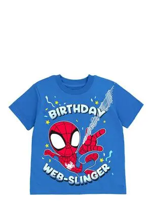 MARVEL Spider-man Birthday T-shirt - Blue/ Spiderman
