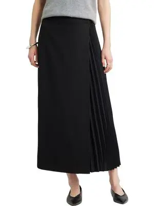 Nordstrom A-line Maxi Skirt - Black