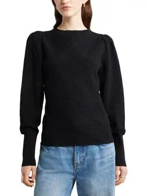 Nordstrom Lacy Open Stitch Sweater Black