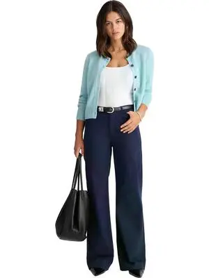 Madewell The Petite Wide-leg Pant - Midnight Navy