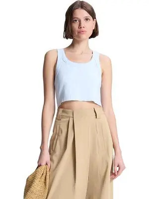 A.L.C. Halsey Cropped Tank - Acqua