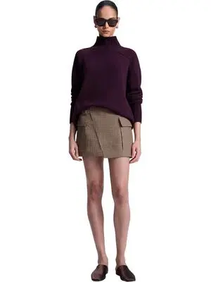 A.L.C. Conan Wool Mini Skirt - Tan Multi