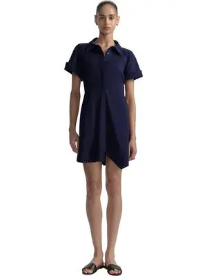 A.L.C. Julie Cotton Mini Shirtdress - Navy