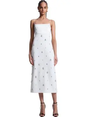 A.L.C. Alana Embellished Midi Dress - White
