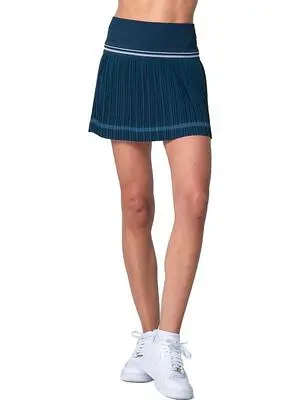Lucky In Love Motion Pleated Skirt - Blue