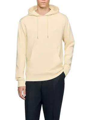 Sandro Heart Patch Hooded Sweatshirt - Butter Cream
