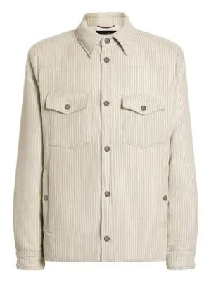 Dolce & Gabbana Quilted Velvet Shirt Jacket - White