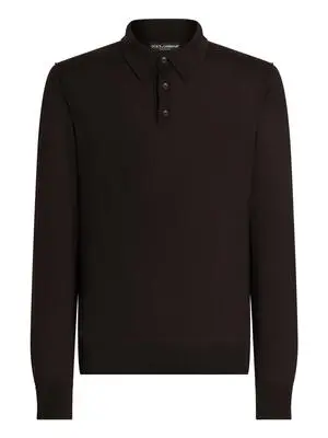 Dolce & Gabbana Fine-gauge Cashmere Polo Shirt - Brown