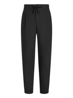 Dolce & Gabbana Mélange Wool Mat Trousers - Grey
