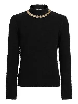 Dolce & Gabbana High-neck Wool Pullover - Black