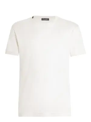 Dolce & Gabbana Short-sleeved Silk T-shirt White