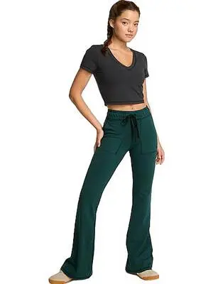 Pink All-day Cotton™ Pocket Flare Leggings - Green