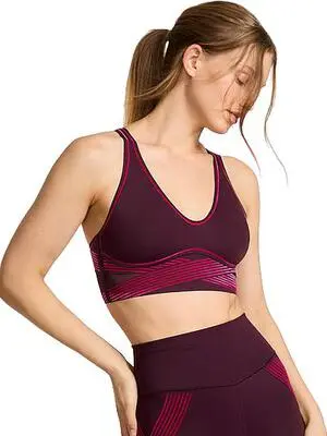 Victoria's Secret Vsx Elevate™ Refined Contours Plunge Sports Bra - Purple