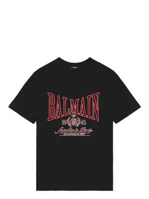 Balmain College Flock T-shirt - Black