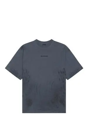 Balenciaga Medium Fit Tee In Blue - Faded Dark Blue & Black