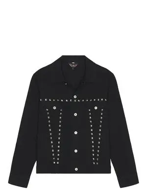 Comme Des Garçons Studded Twill Jacket - Black
