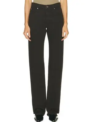 GRLFRND Graham Low Rise Straight Leg Jeans - Espresso Brown