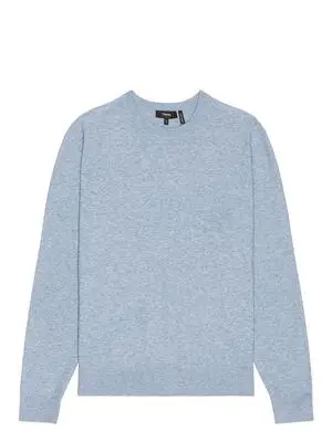 Theory Riland Crewneck Sweater - Light Blue Lake Melange