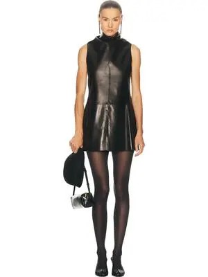 Khaite Daria Leather Dress - Black