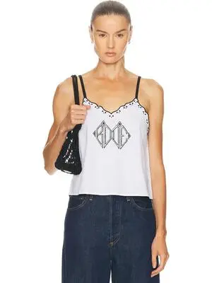 BODE Diamond Monogram Tank Top - White