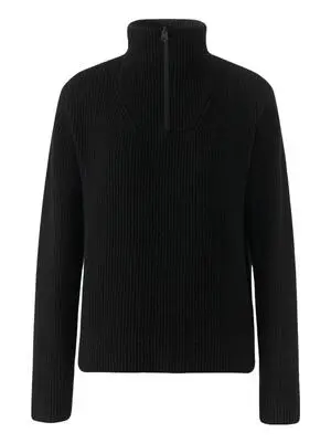 Mackage Gladys Sweater Knit Half-Zip Pullover Black
