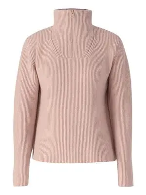 Mackage Gladys Sweater Knit Half-Zip Pullover Sepia Rose