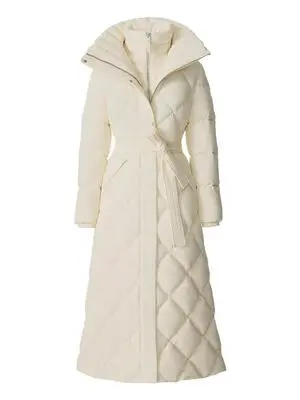 Mackage Laurella 2-in-1 Light Down Belted Coat - Cream