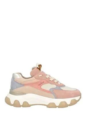 Hogan Leather And Textile Chunky Sneakers - Pink