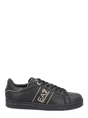 EA7 Soft Leather Sneakers - Black