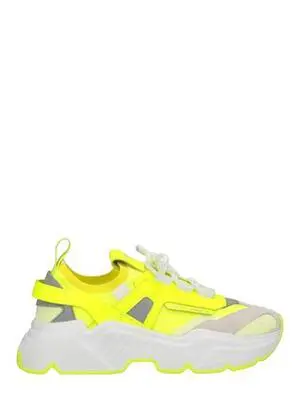 Dolce & Gabbana Sneakers In Leather And Textile Fibers - Yellow