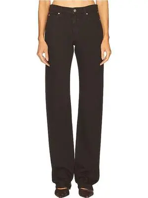 GRLFRND Graham Low Rise Straight Leg Jeans - Espresso Brown