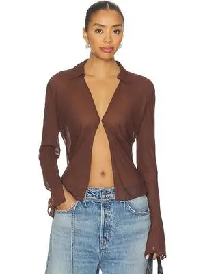 EAVES Serena Top - Brown