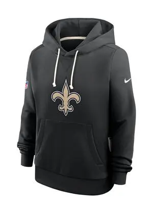 Nike New Orleans Saints Sideline Dri-fit Nfl Pullover Hoodie - Black
