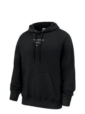 Nike Club Fleece Baseball Pullover Hoodie - Black