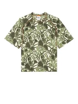 Nike Chinati Short Sleeve Shirt In Green - Light Khaki  Cargo Khaki  & Summit White