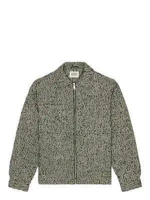 Scotch & Soda Tweed Wool Blend Jacket - Green & Beige Tweed
